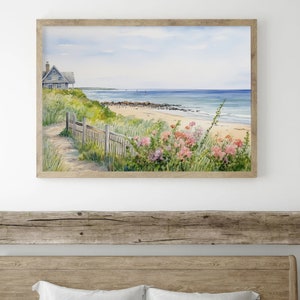 Cape Cod Painting Beach Scene Art Print Seaside Wall Art Beach House ...