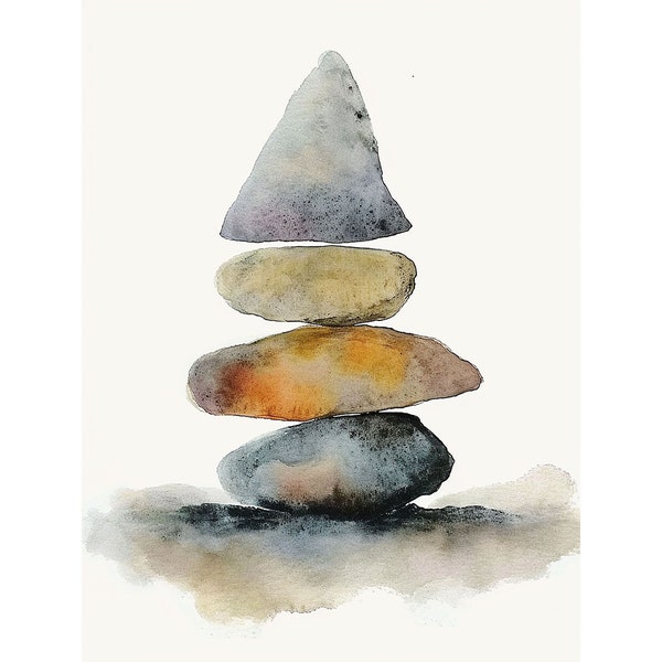 Zen Rocks Wall Art - Etsy