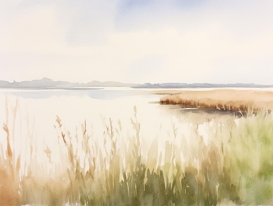 Charleston Marsh Painting Charleston Lowcountry Watercolor Art Print ...