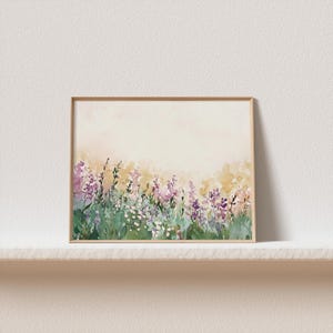 Temecula Wildflowers Painting Abstract Flowers Watercolor Art Print ...