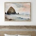 Cannon Beach Painting Oregon Coastal Watercolor Art Print Haystack Rock ...