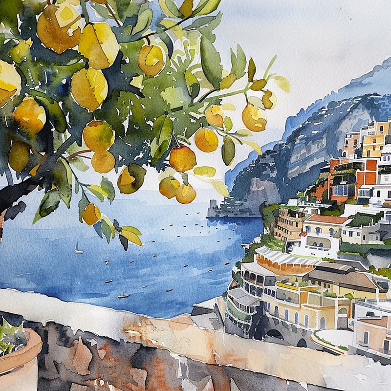 Lemon Tree Painting - Etsy