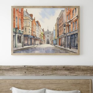 Dublin Painting South Anne Street Watercolor Print Cityscape Wall Art ...