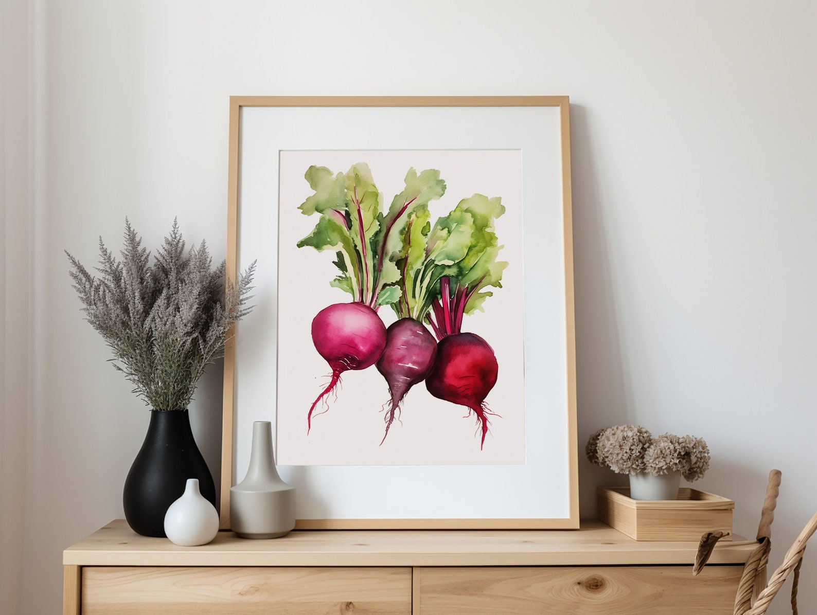 Beet Watercolor Print Vegetables Painting Kitchen Wall Art Modern ...