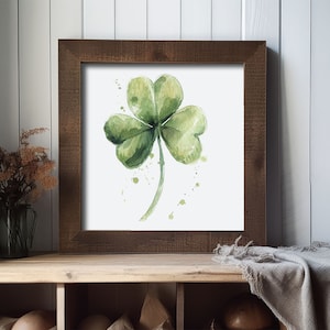 Shamrock Painting Shamrocks Watercolor Art Print Ireland Wall Art Irish ...