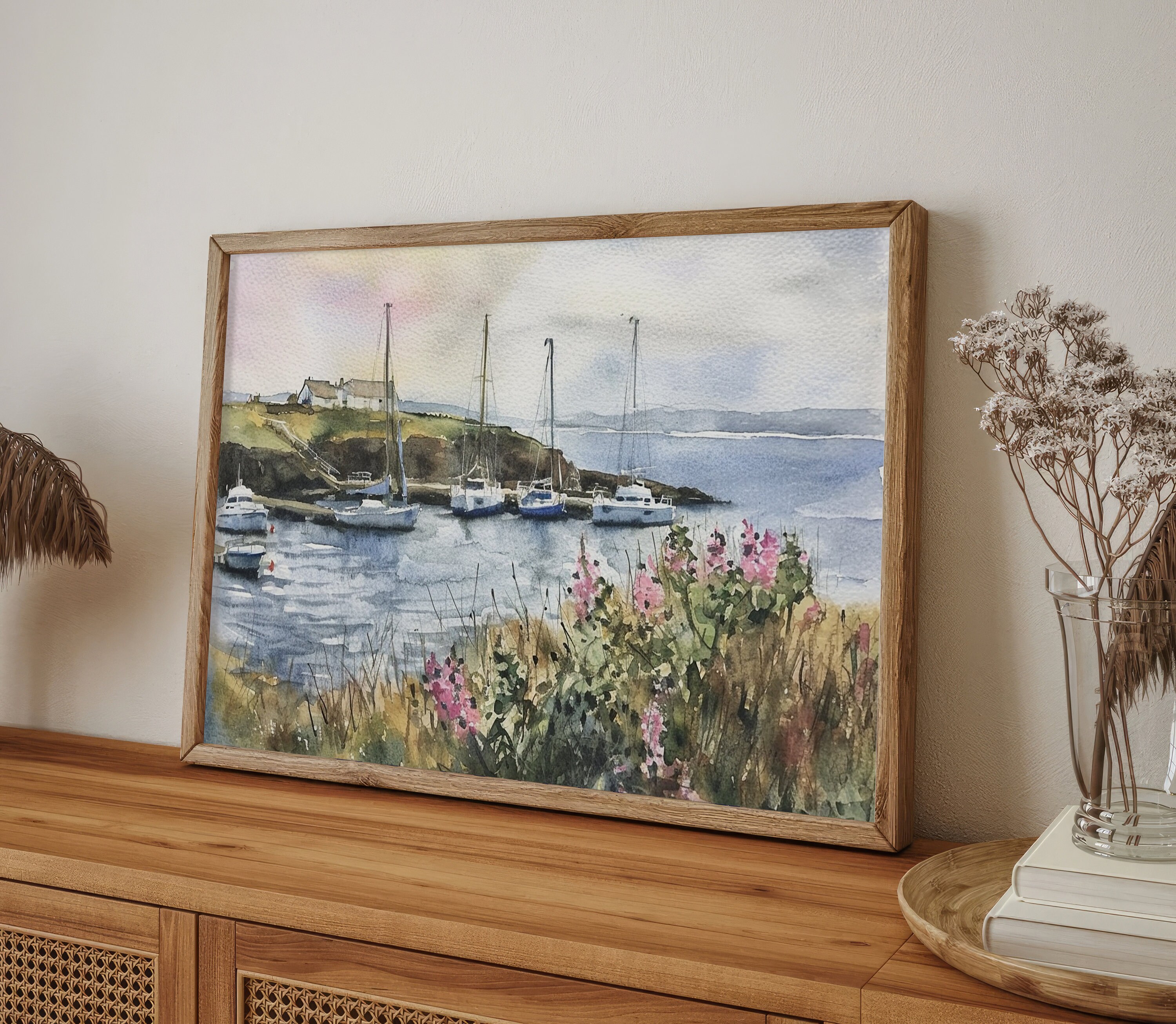 Dublin Painting Howth Watercolor Art Print Irish Coastal Cottage Art ...