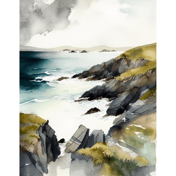 Ireland Watercolor - Etsy