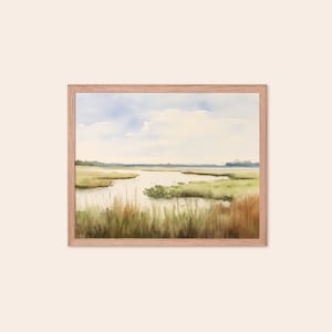 Marsh Painting Set of 4 Prints Charleston Lowcountry Watercolor ...