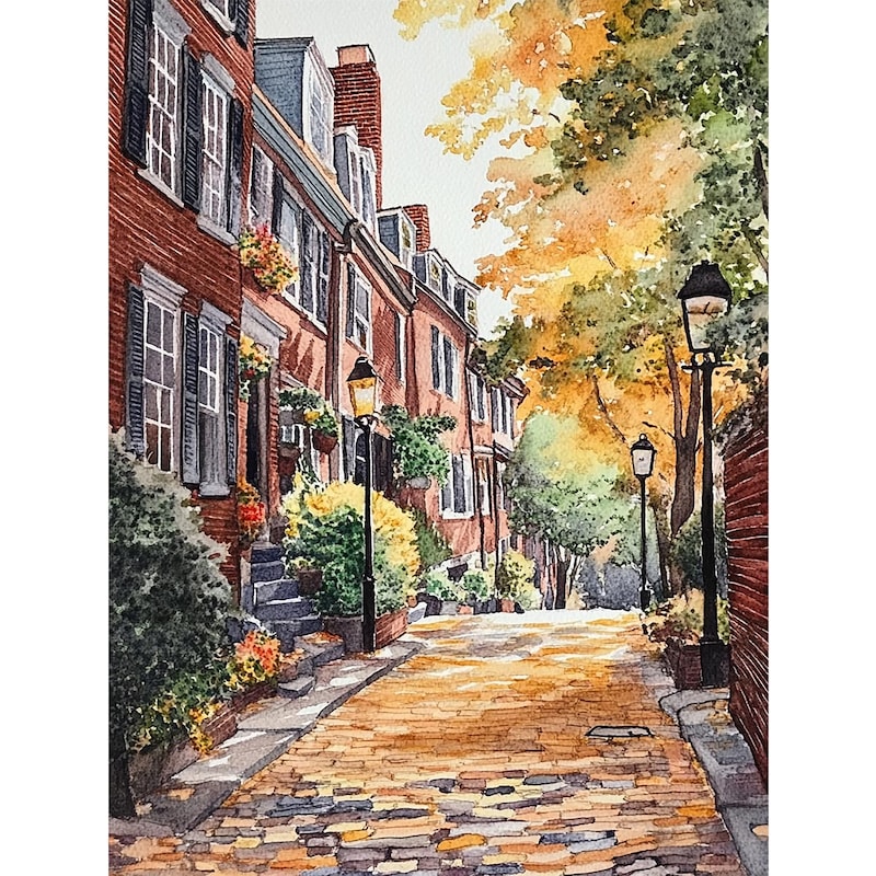 Street Scene Postcard - Etsy
