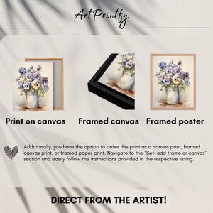Pansy Painting Violets Flowers in Enamel Pot Watercolor Art Print ...