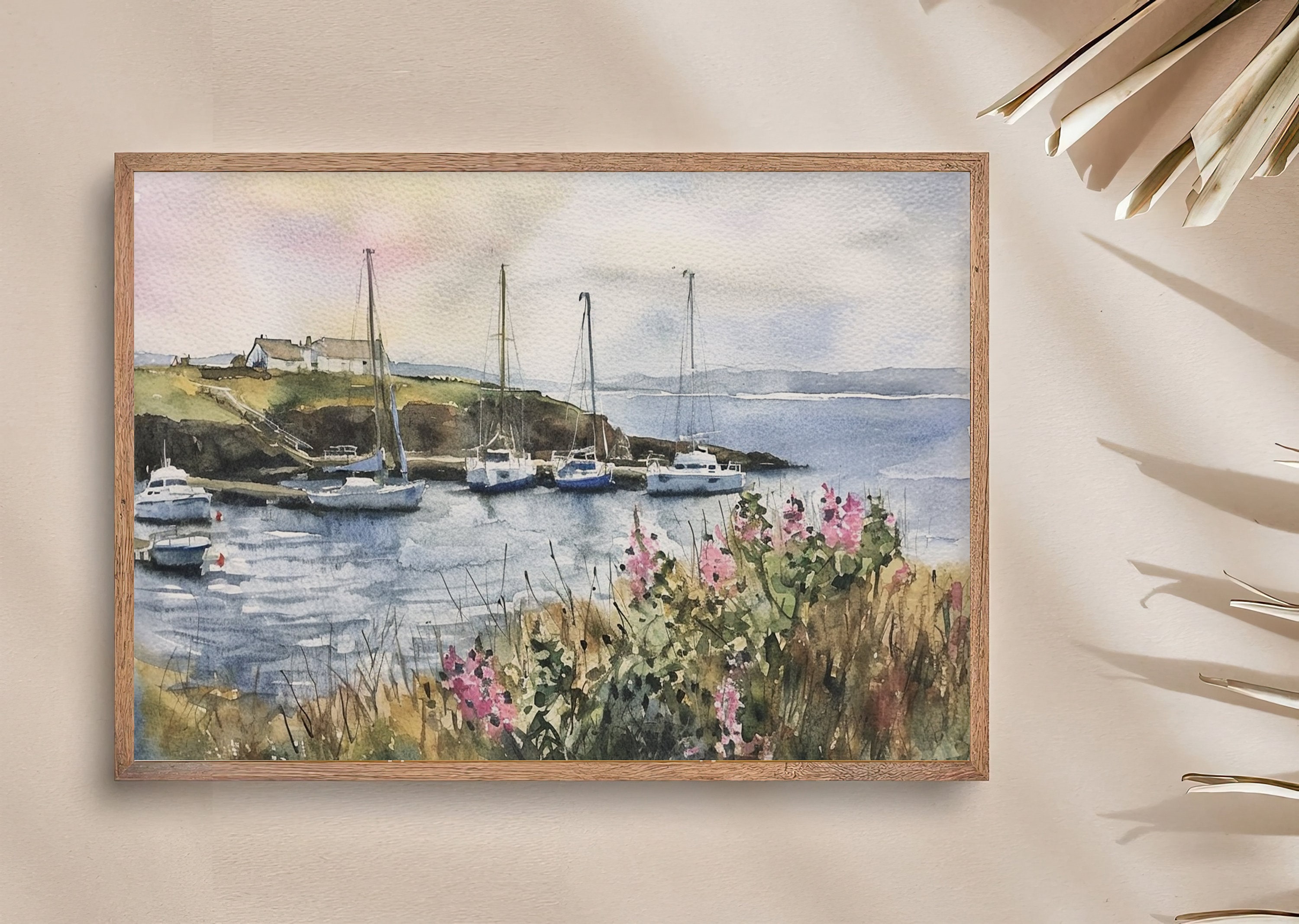 Dublin Painting Howth Watercolor Art Print Irish Coastal Cottage Art ...