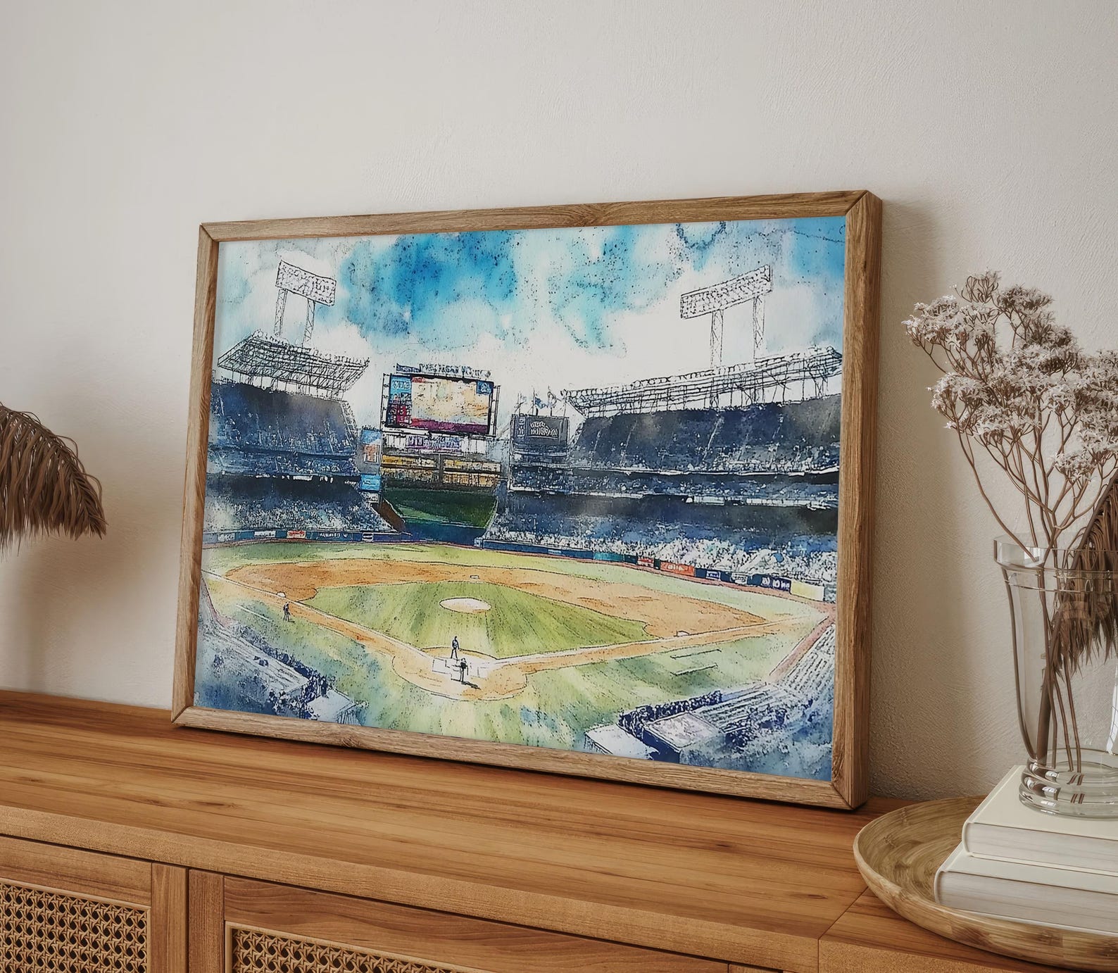 Yankee Stadium Painting New York Yankees Watercolor Art Print Sport ...