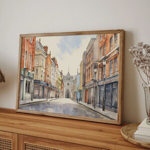 Dublin Painting South Anne Street Watercolor Print Cityscape Wall Art ...
