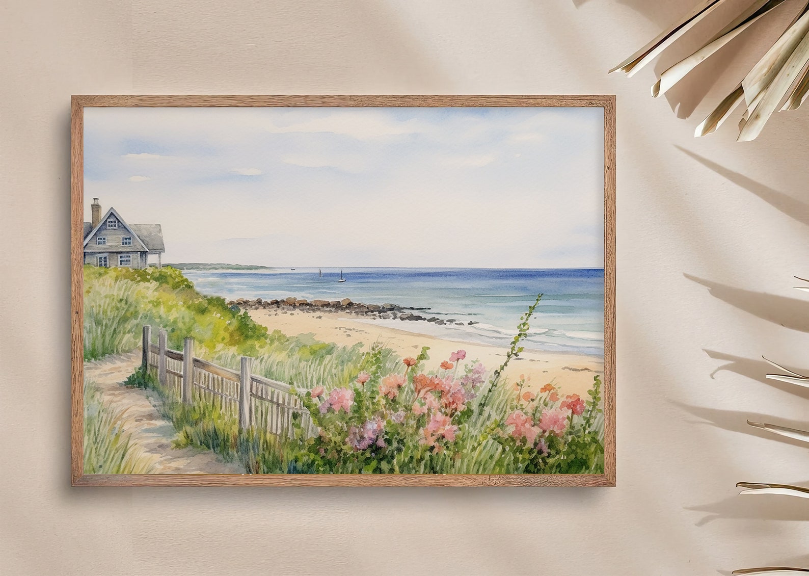 Cape Cod Painting Beach Scene Art Print Seaside Wall Art Beach House ...