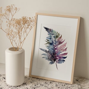 Fern Watercolor Painting Floral Art Print From Original Painting Abstract Botanical Wall Art ...