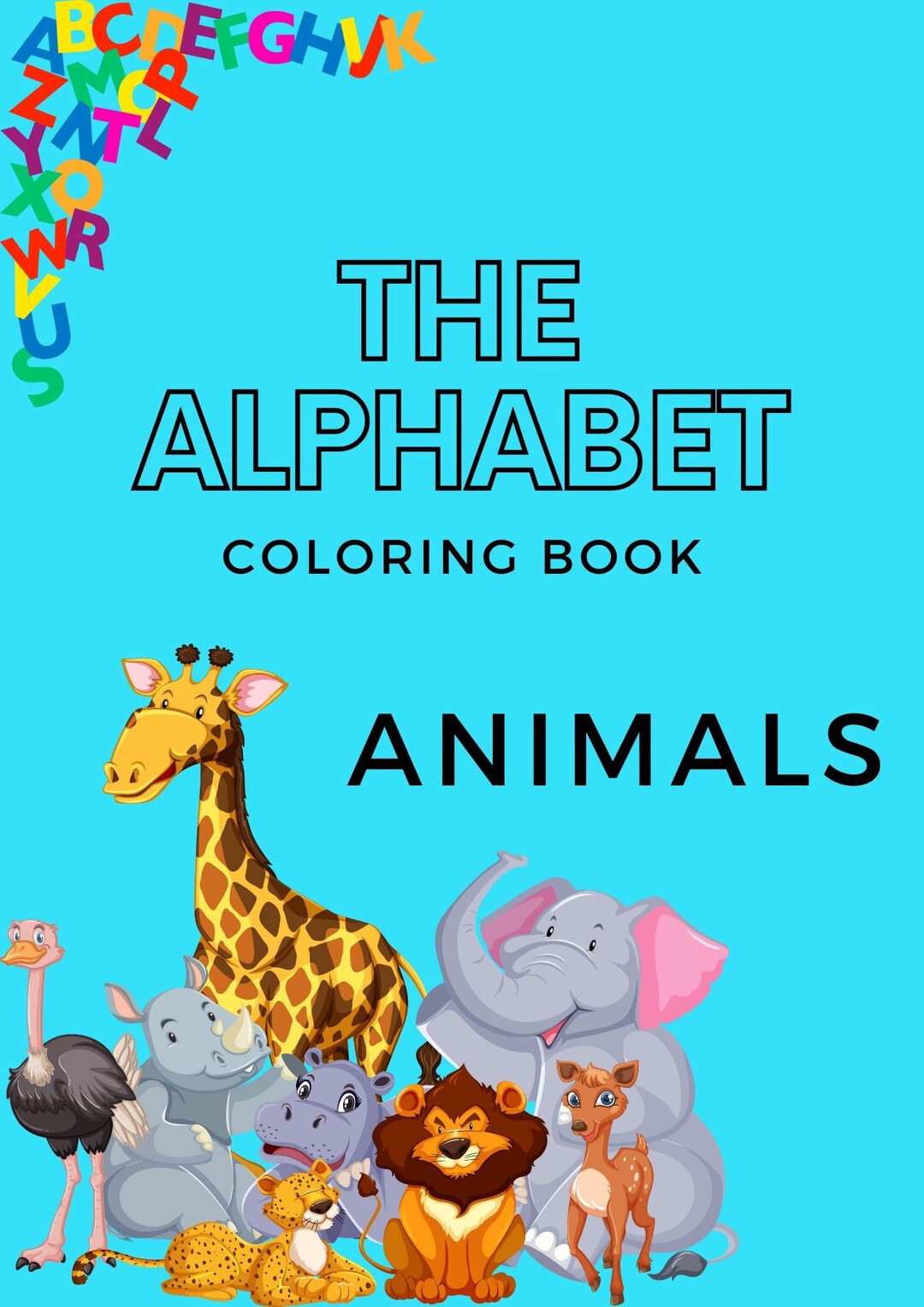 Animal Alphabet Coloring Book - Etsy