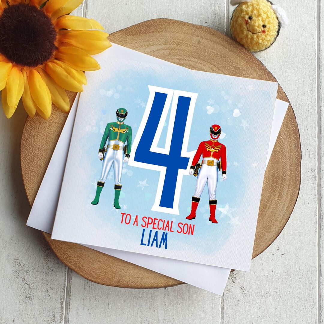 Personalised Power Rangers Birthday Card, Daughter Card, Sister Card - Etsy