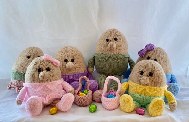 The Egghead Family Knitting Pattern - Etsy