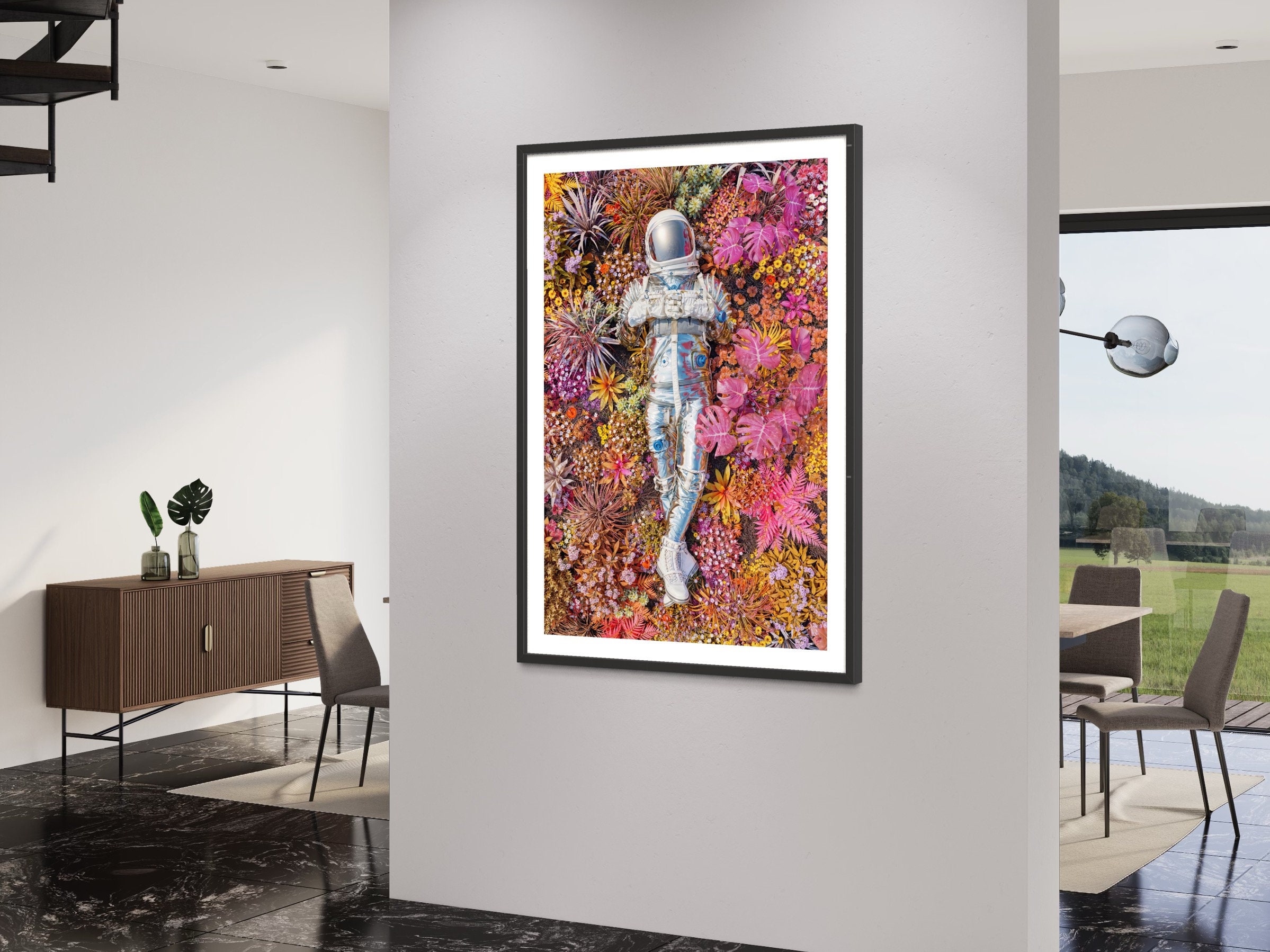 Infrared Astronaut Poster Aerial View Landscape Poster. Limited Edition ...