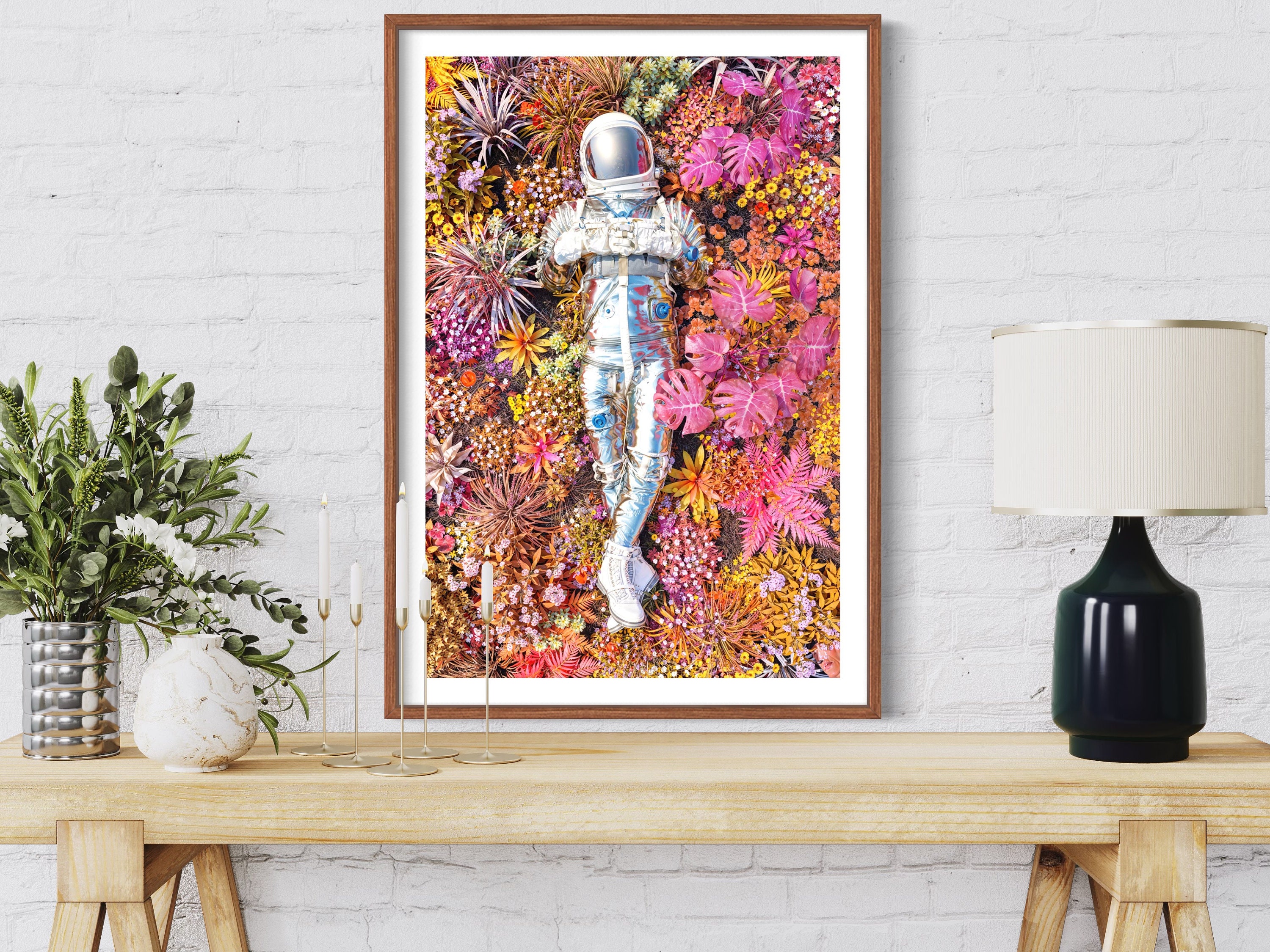 Infrared Astronaut Poster Aerial View Landscape Poster. Limited Edition ...