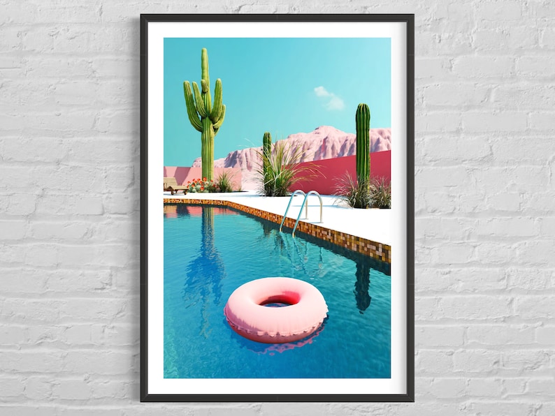 Cactus Pool Art Print - Limited Edition Photographic Print on ...