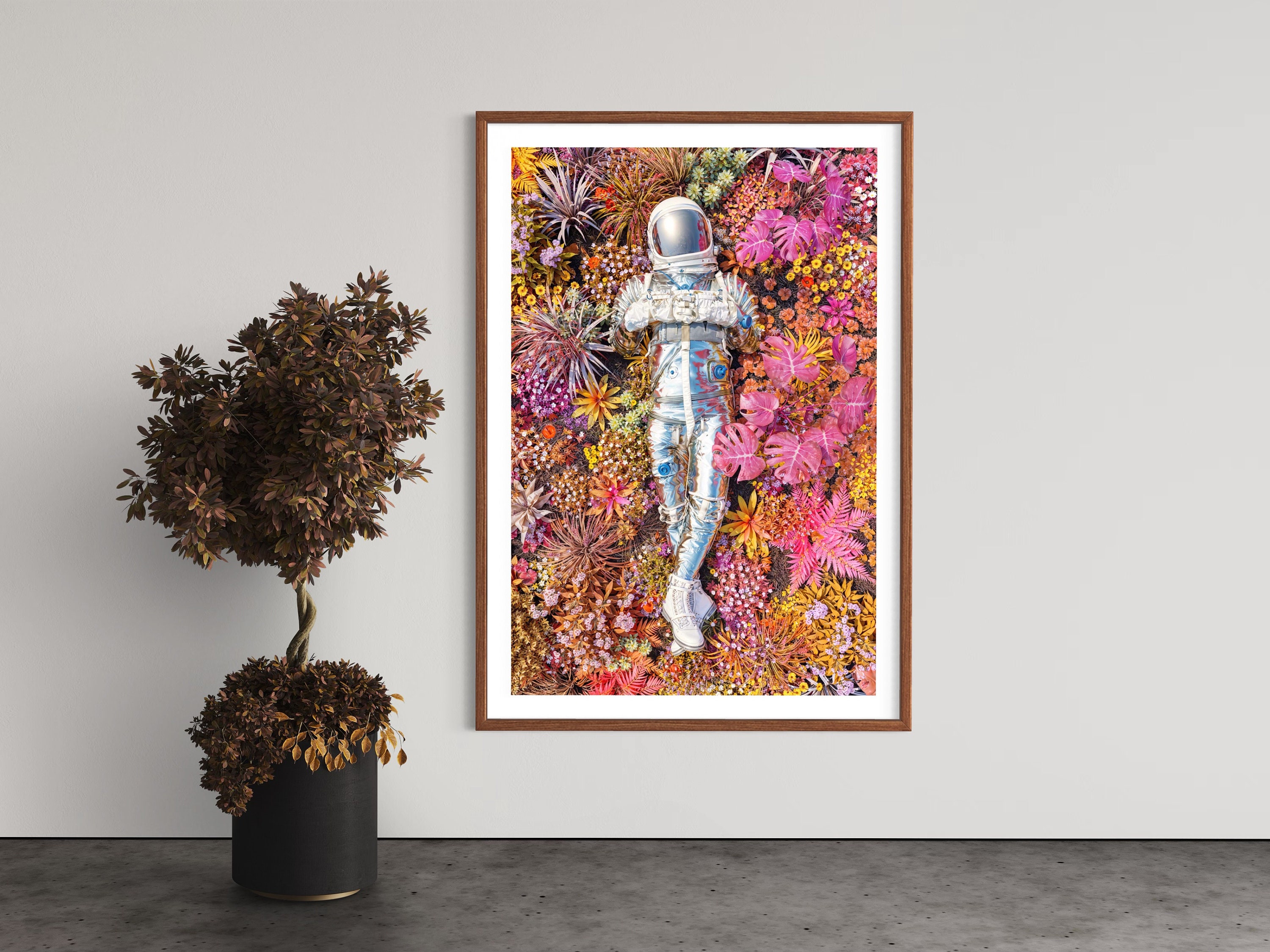 Infrared Astronaut Poster Aerial View Landscape Poster. Limited Edition ...