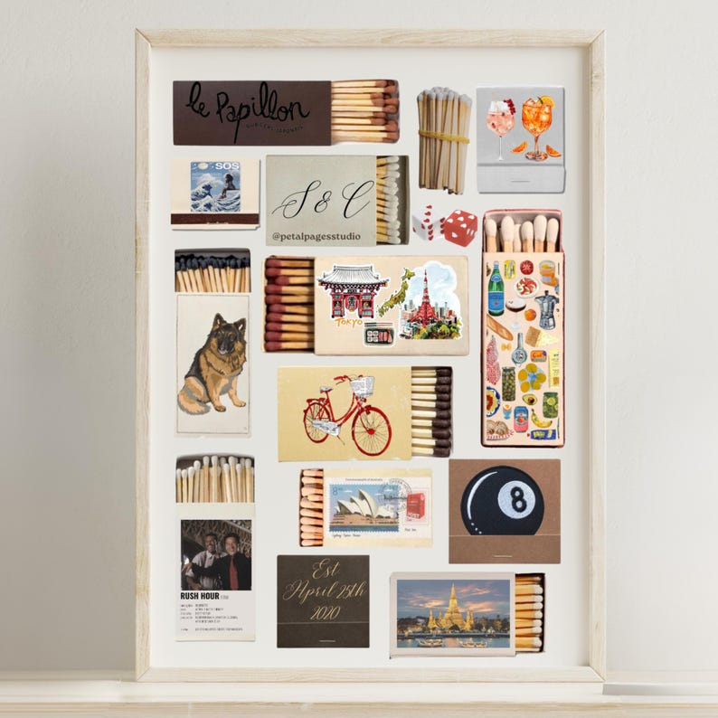Editable Matchbook Poster Template | Blank Matchbook Template | Digital ...