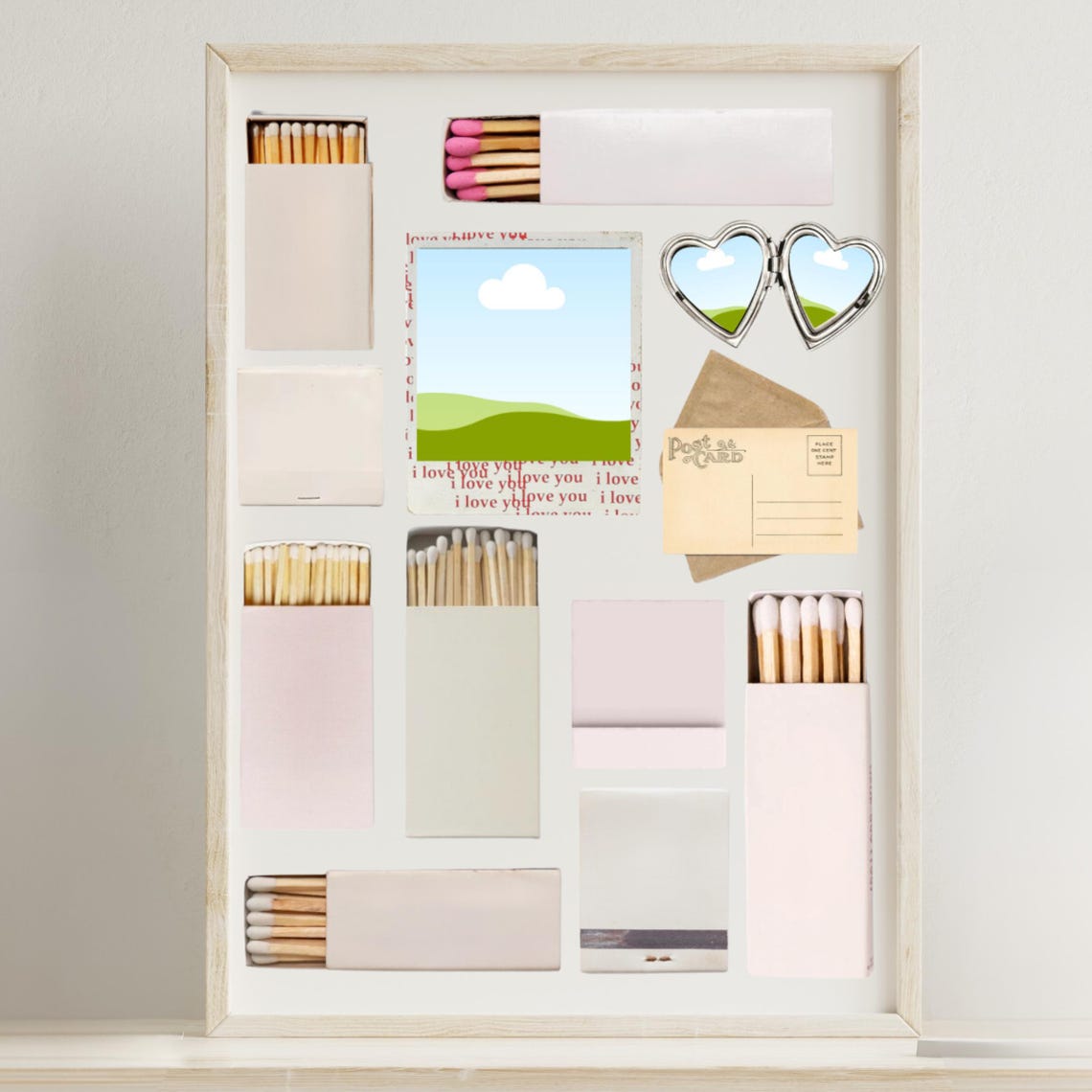 PINK AESTHETIC Editable Matchbook Poster Template | Blank Matchbook ...
