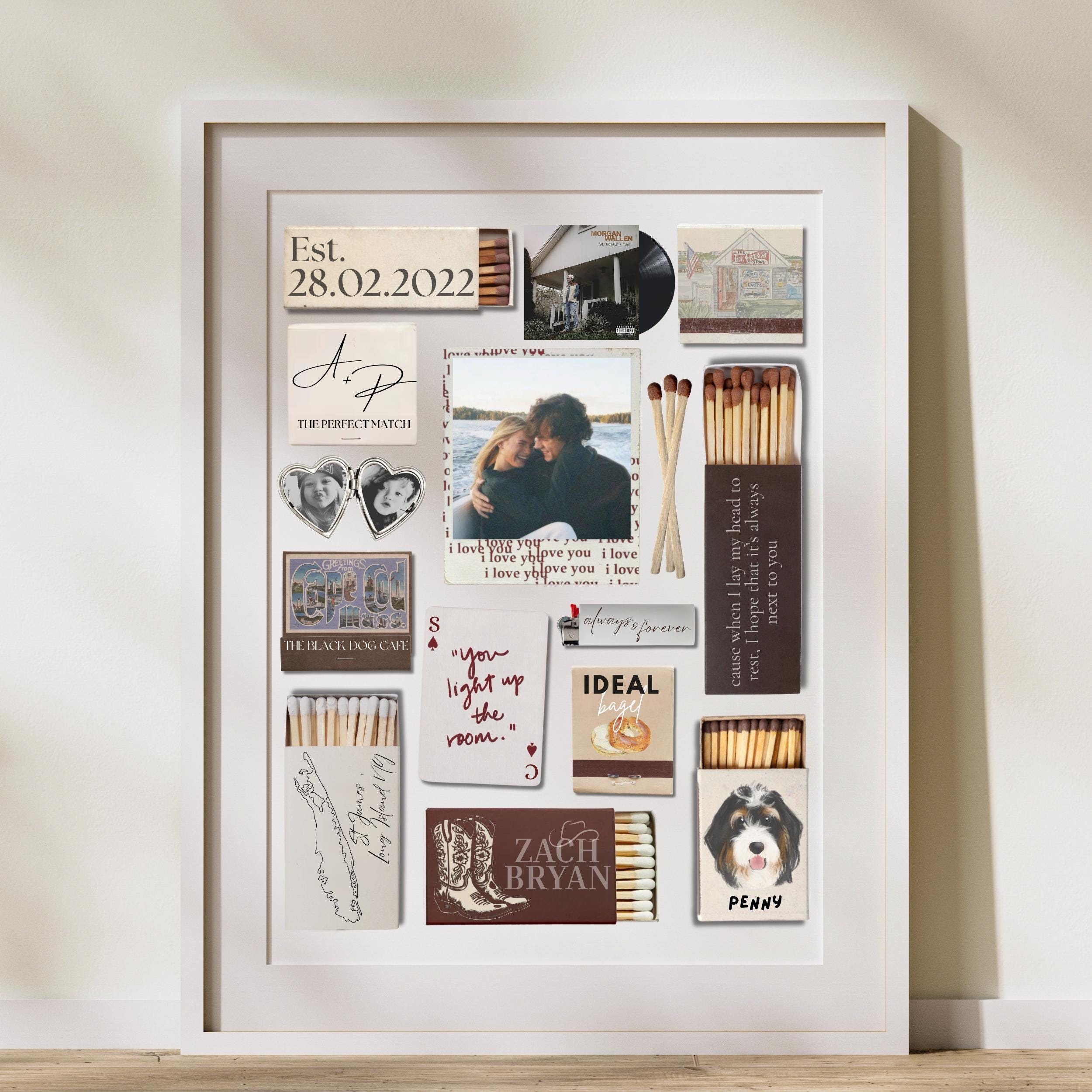 Custom Matchbox Art Poster, Anniversary Gift (digital Template) - Etsy