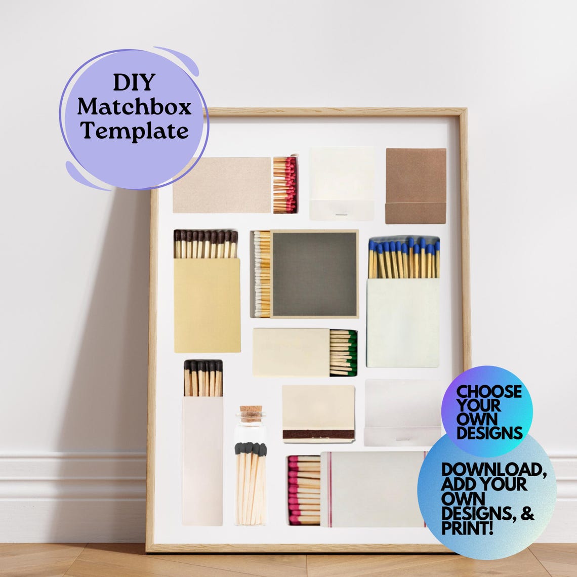 Editable Matchbook Poster Template | Blank Matchbook Template | Digital ...