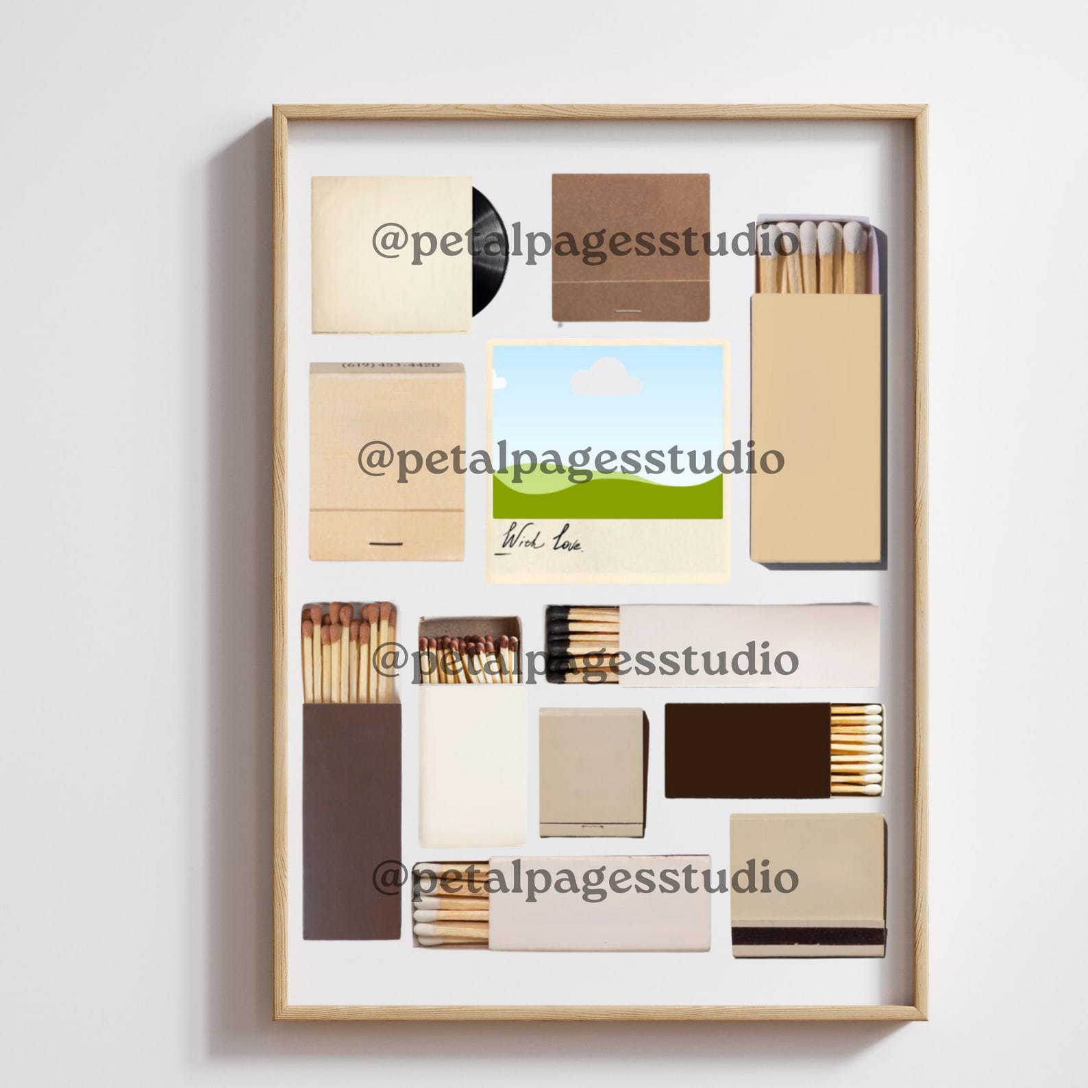 Neutral Matchbox Art Wall Template: DIY Custom Design (digital Download ...