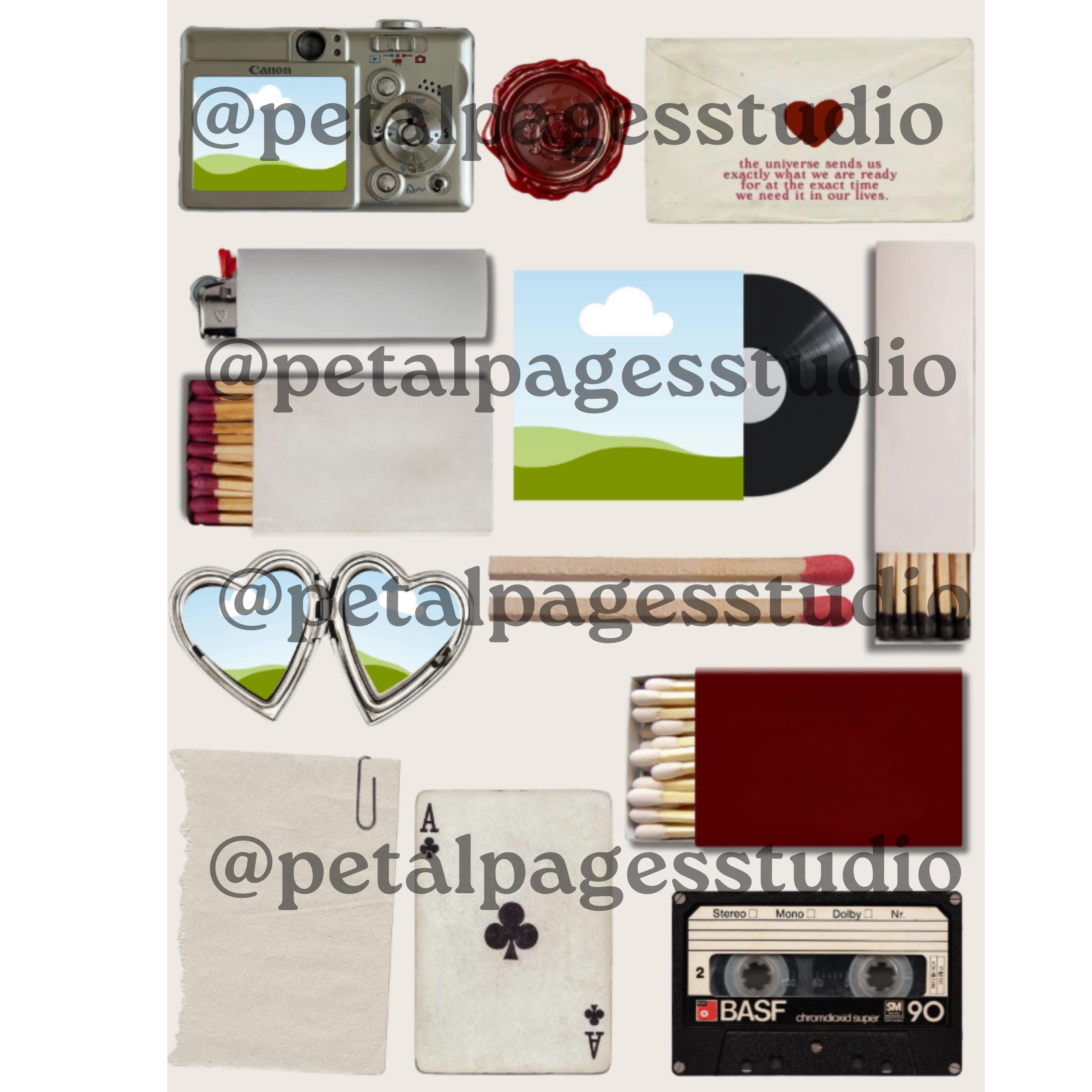 RED AESTHETIC Matchbook Poster Template | Blank Matchbook Template ...