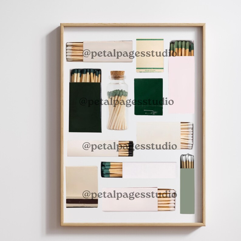 Editable Matchbook Art Poster Template: Minimalist Decor (digital ...