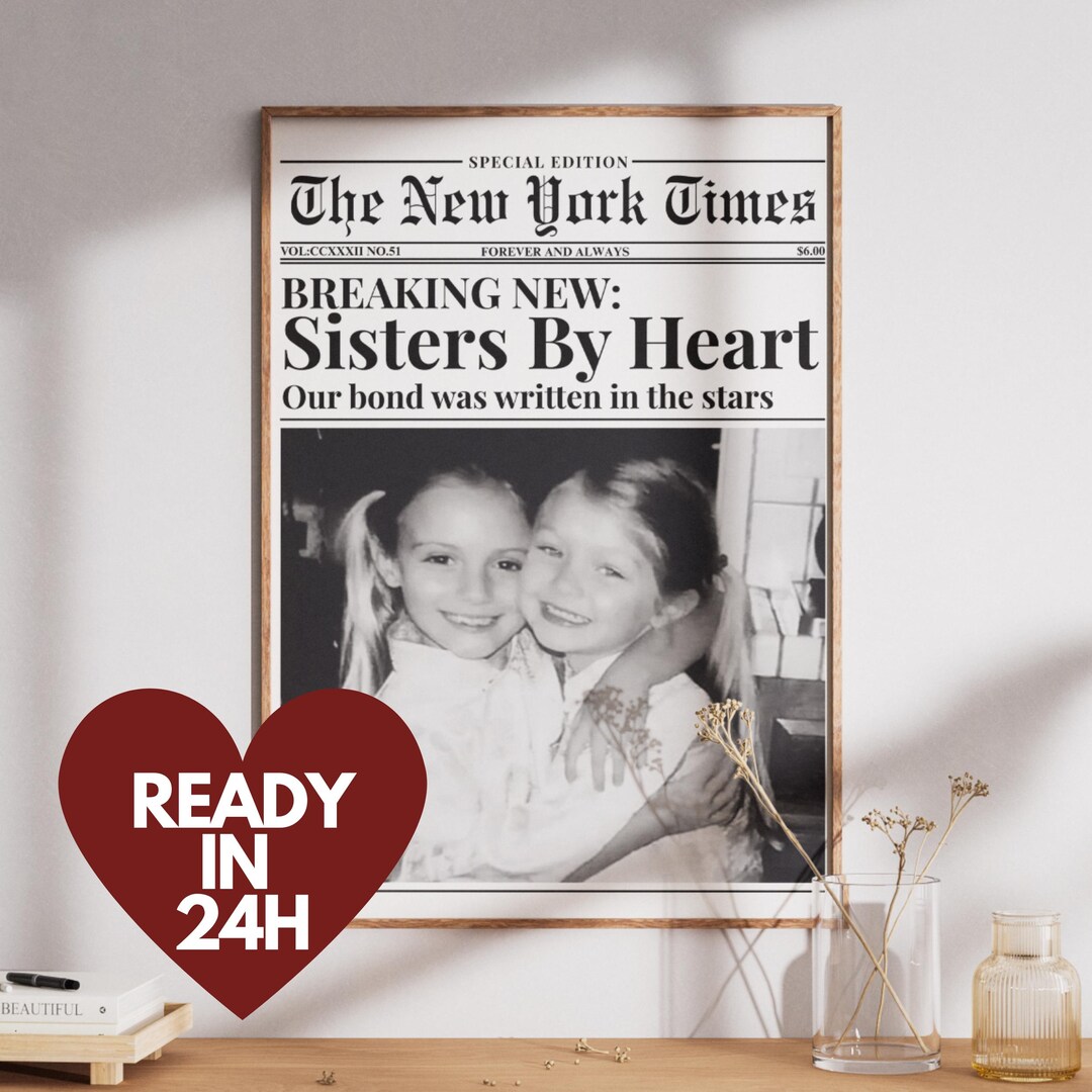Custom Newspaper Friend Print, Retro BFF Gift (digital Download - Etsy