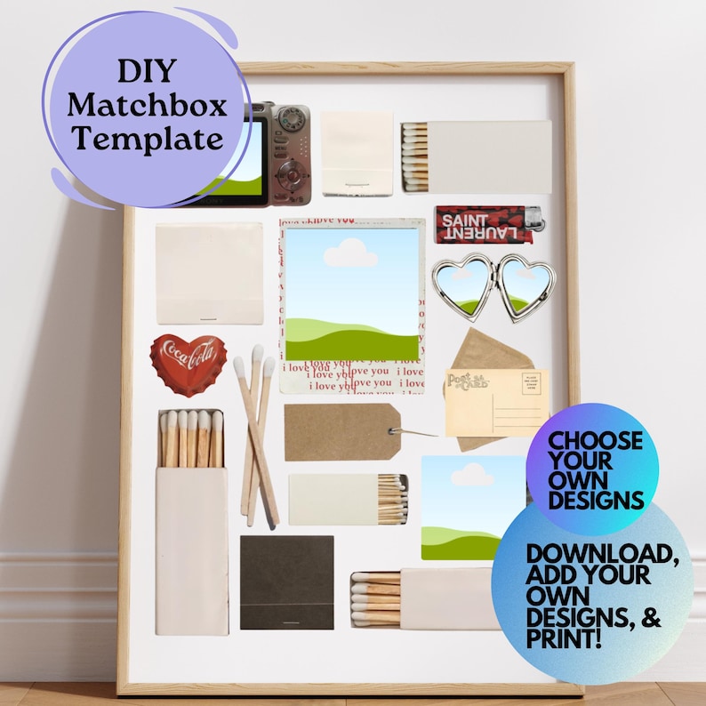 Plantilla de póster de caja de cerillas editable / Plantilla de caja de ...