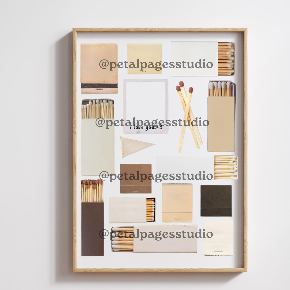Editable Matchbook Art Poster: Brown Neutral Theme (digital Download ...
