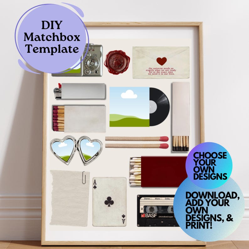 Red Matchbook Art Print | Customizable Template (digital Download) - Etsy
