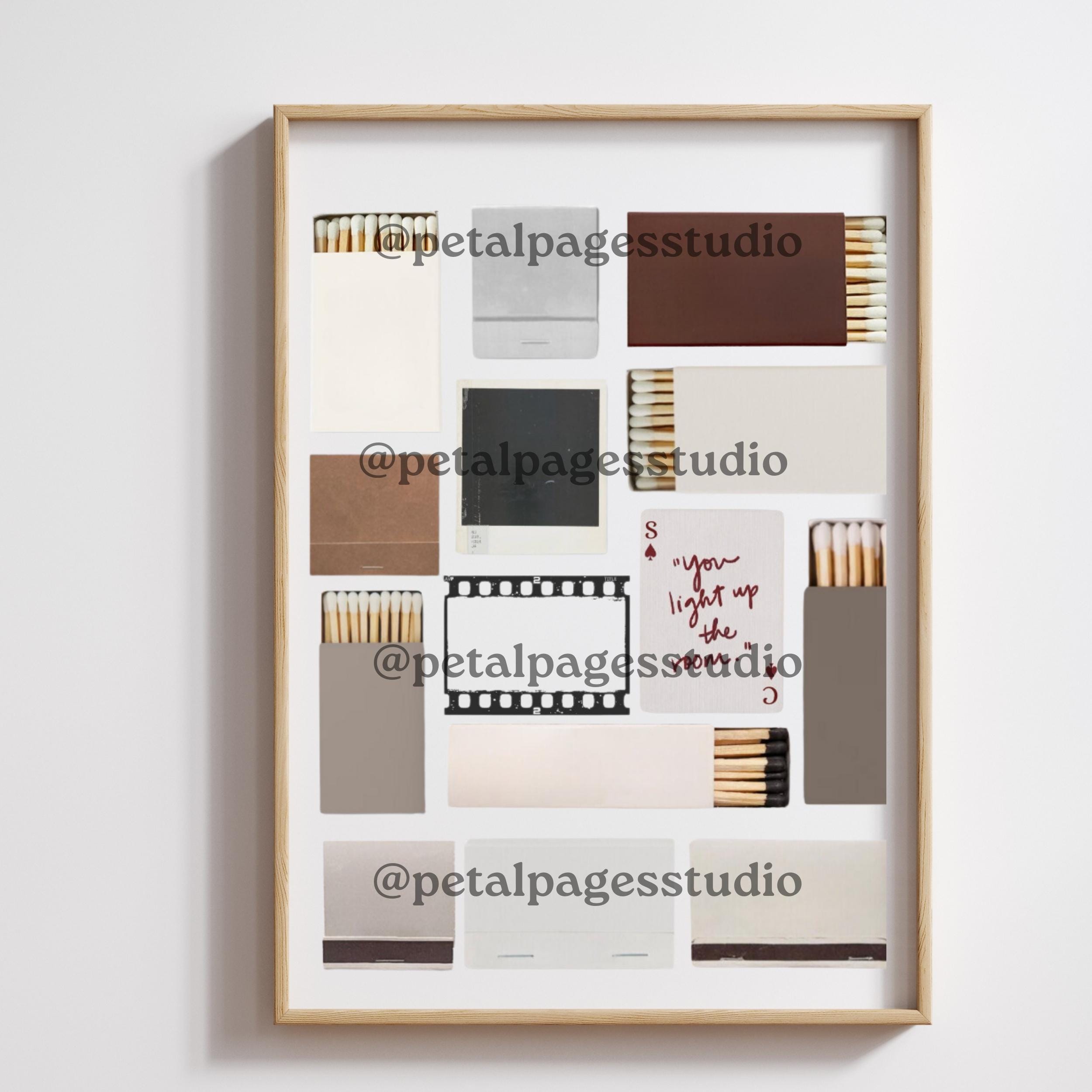 Editable Matchbook Poster Template | Blank Matchbook Template | Digital ...