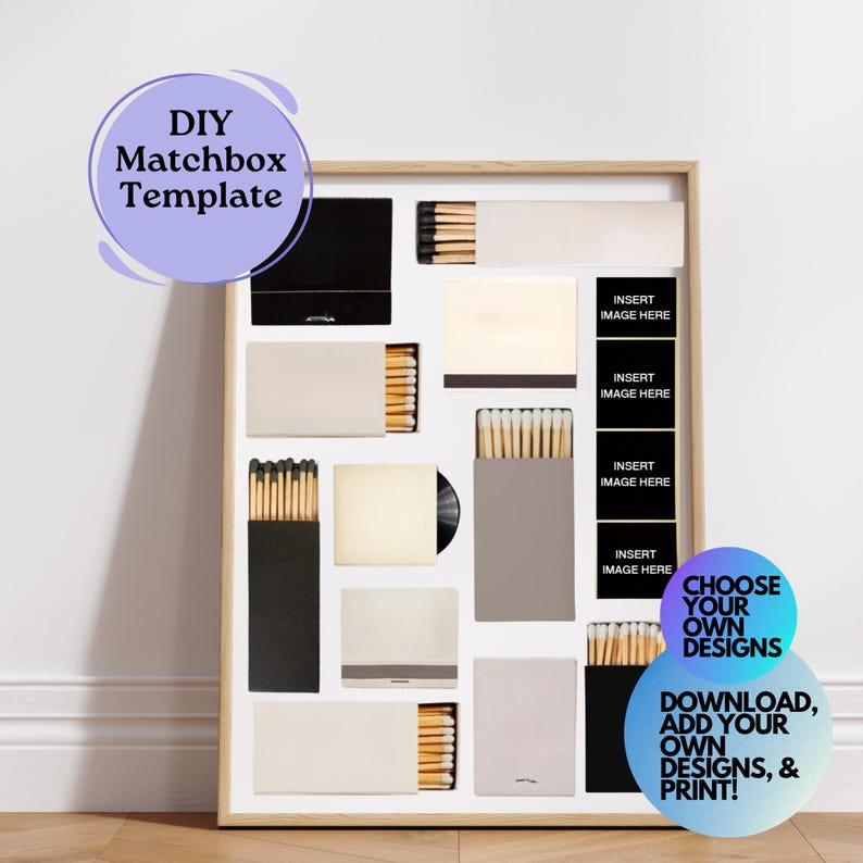 Editable Matchbook Poster Template | Blank Matchbook Template | Digital ...