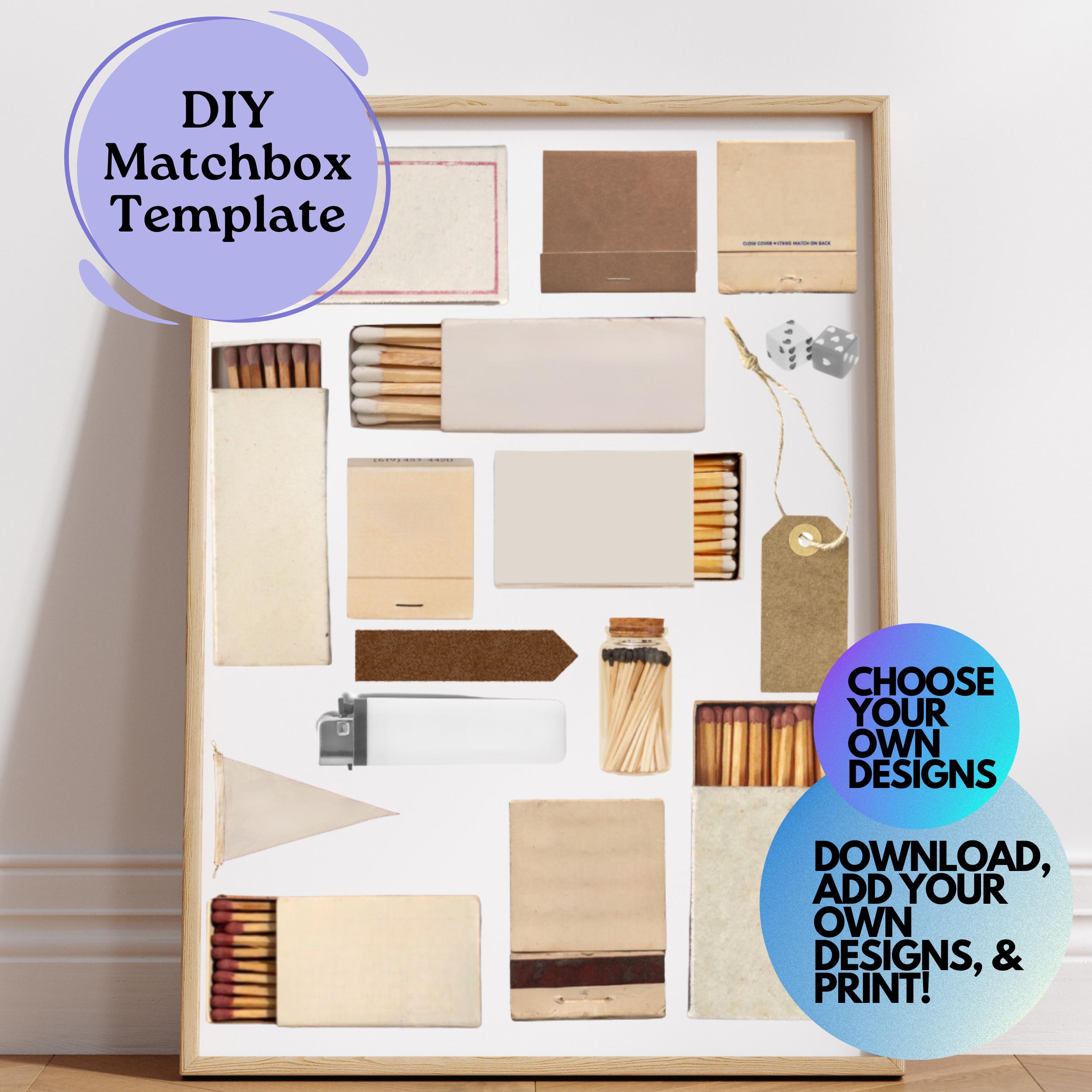 Editable Matchbook Poster Template | Blank Matchbook Template | Digital ...