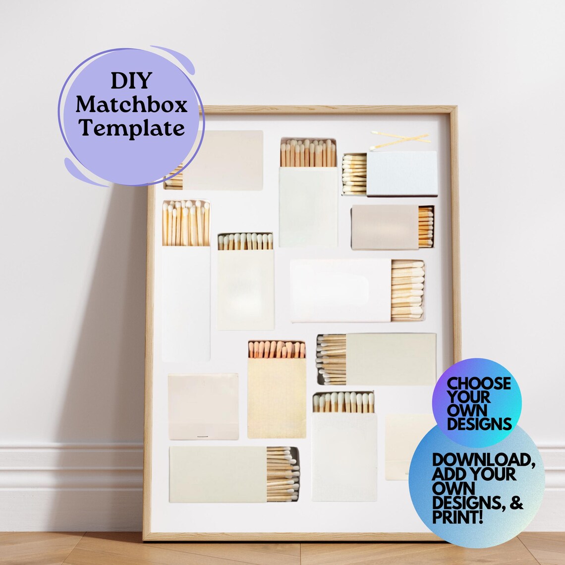 Editable Matchbook Poster Template | Blank Matchbook Template | Digital ...