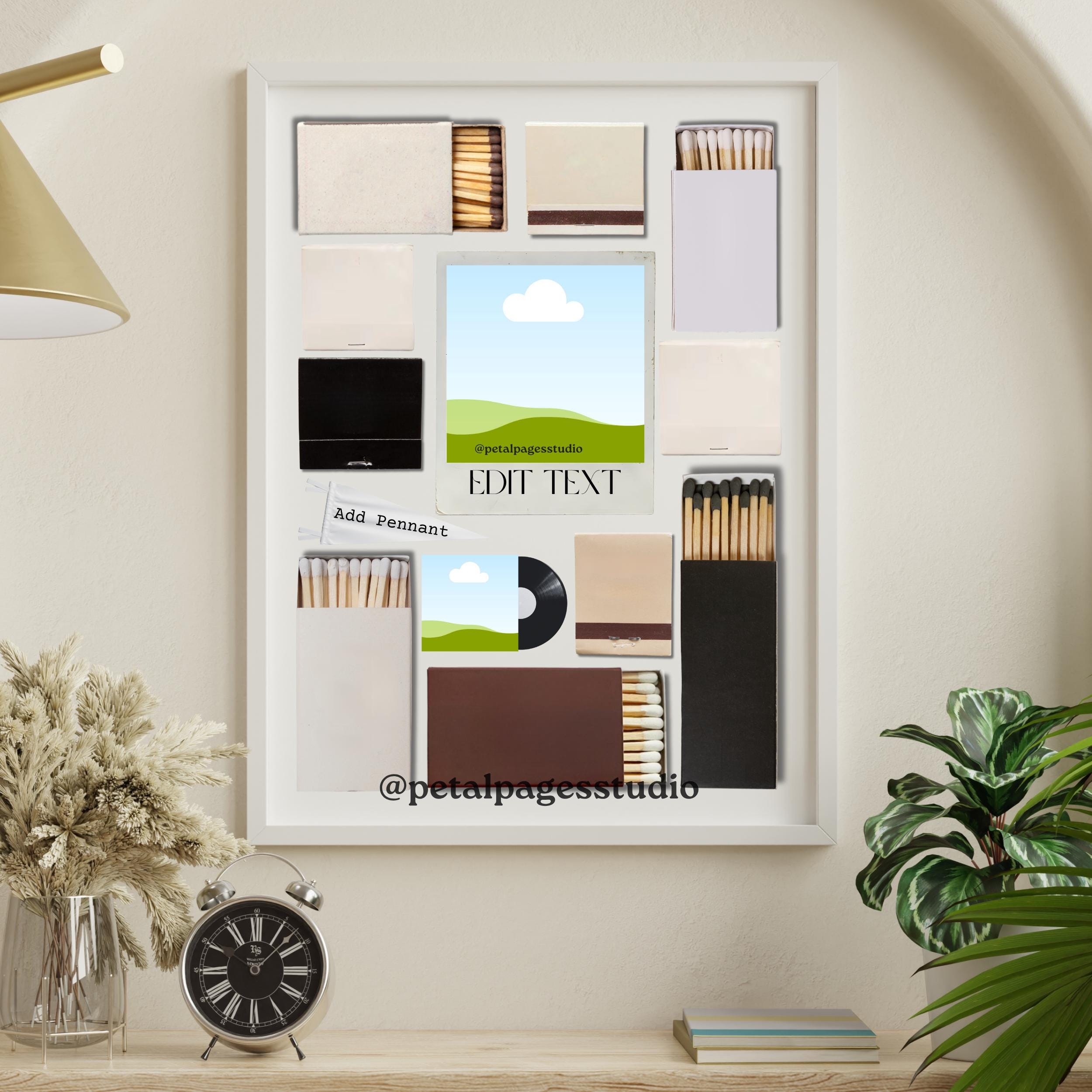 Editable Matchbook Poster Template: Minimalist Printable Wall Art ...