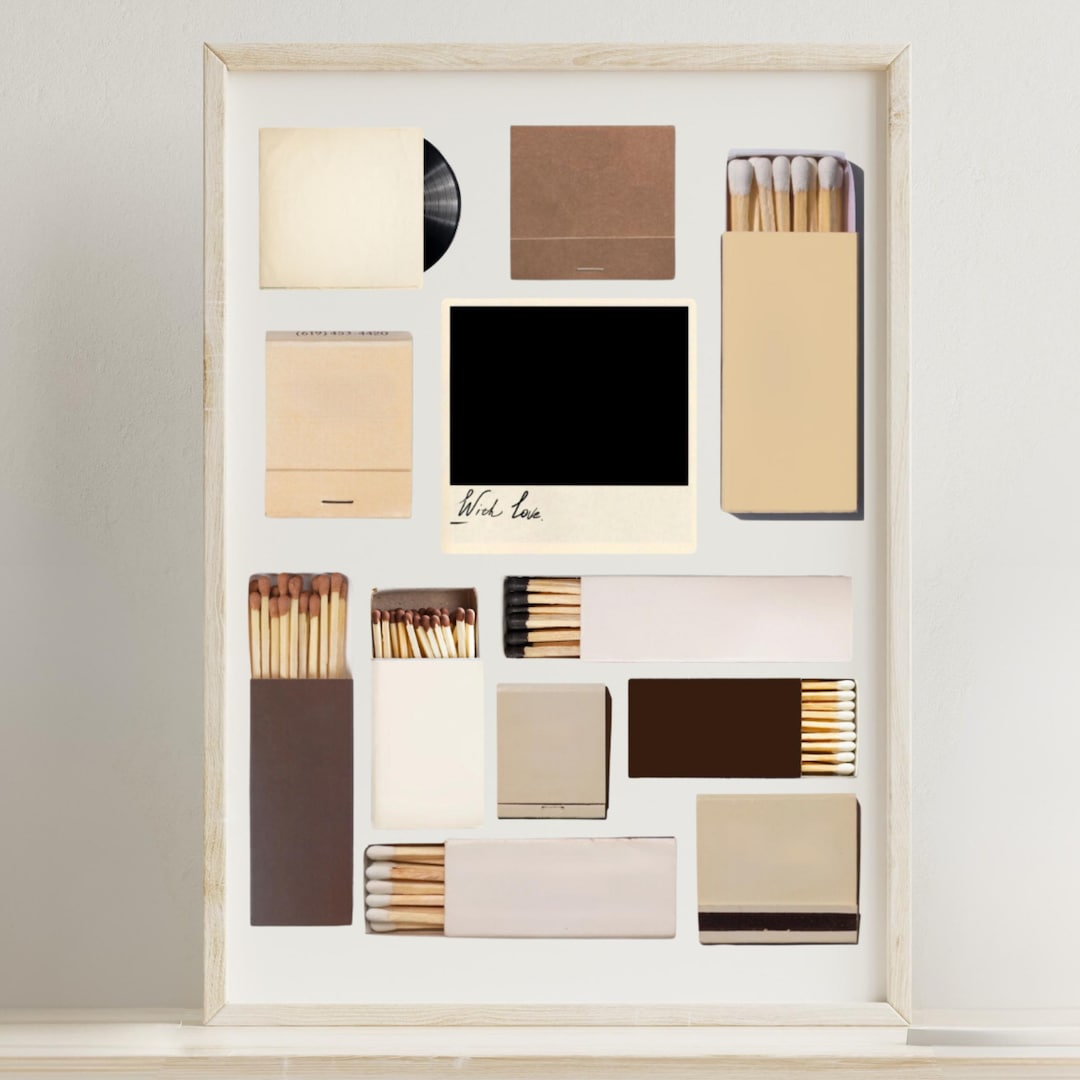 Neutral Matchbox Art Wall Template: DIY Custom Design (digital Download ...
