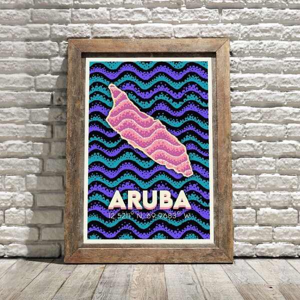 Aruba Map - Etsy