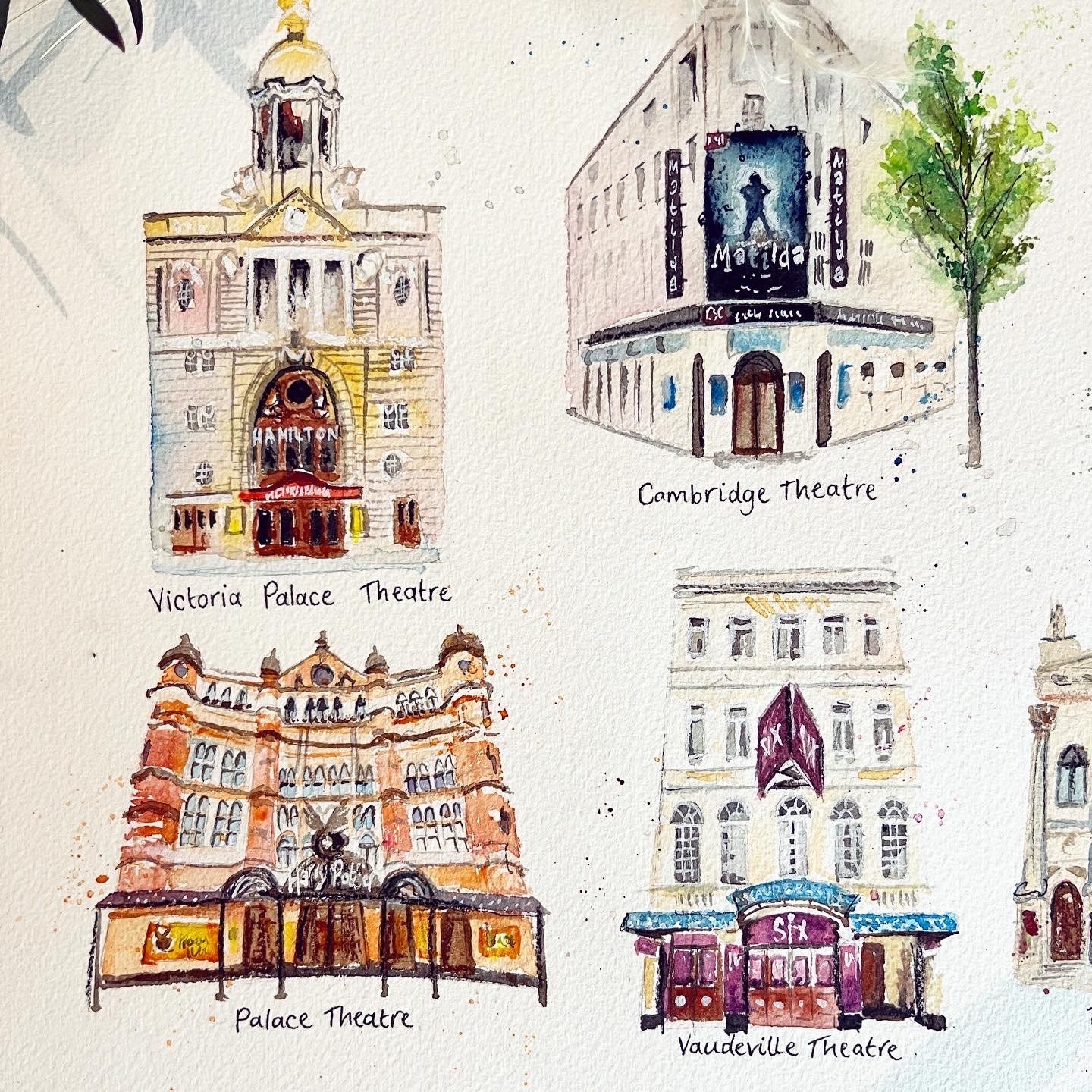 West End Theatres Print - Etsy UK