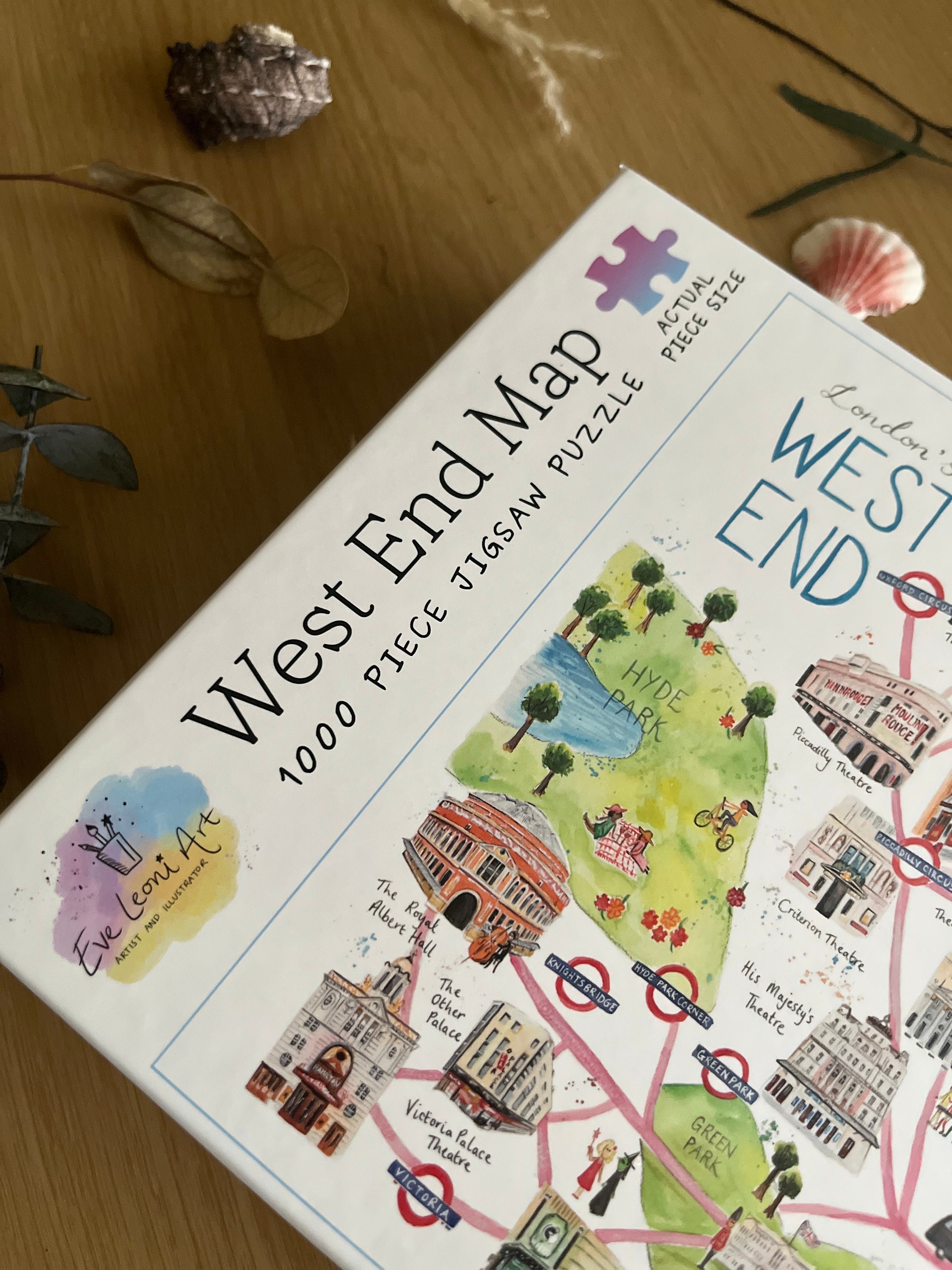 West End Map 1000 Piece Jigsaw Puzzle - Etsy UK