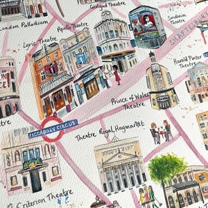 West End Map Art Print - Etsy UK