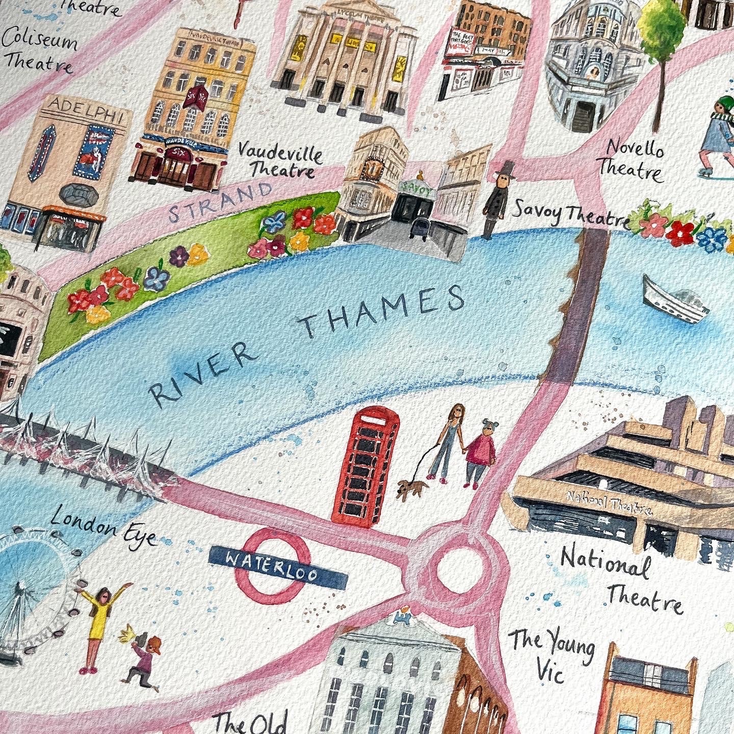 West End Map Art Print - Etsy UK