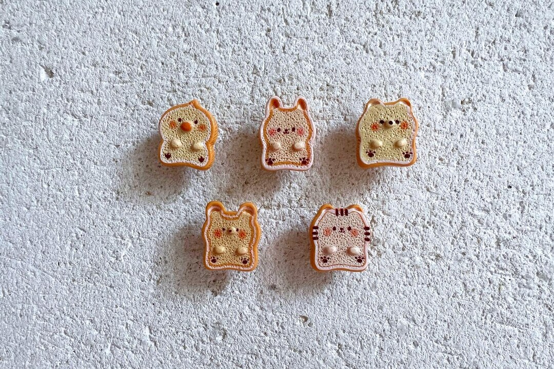 Cute Animal Shoe Charms Duck, Rabbit, Bear, Racoon, Cat Toast Toast ...