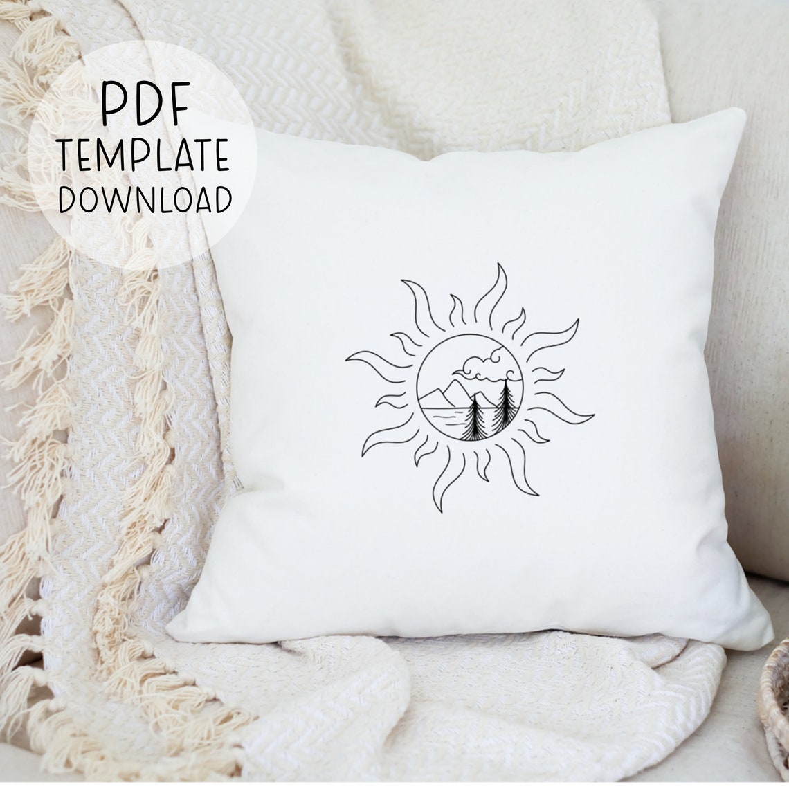Summer Vacation Embroidery Pattern River Embroidery Design - Etsy